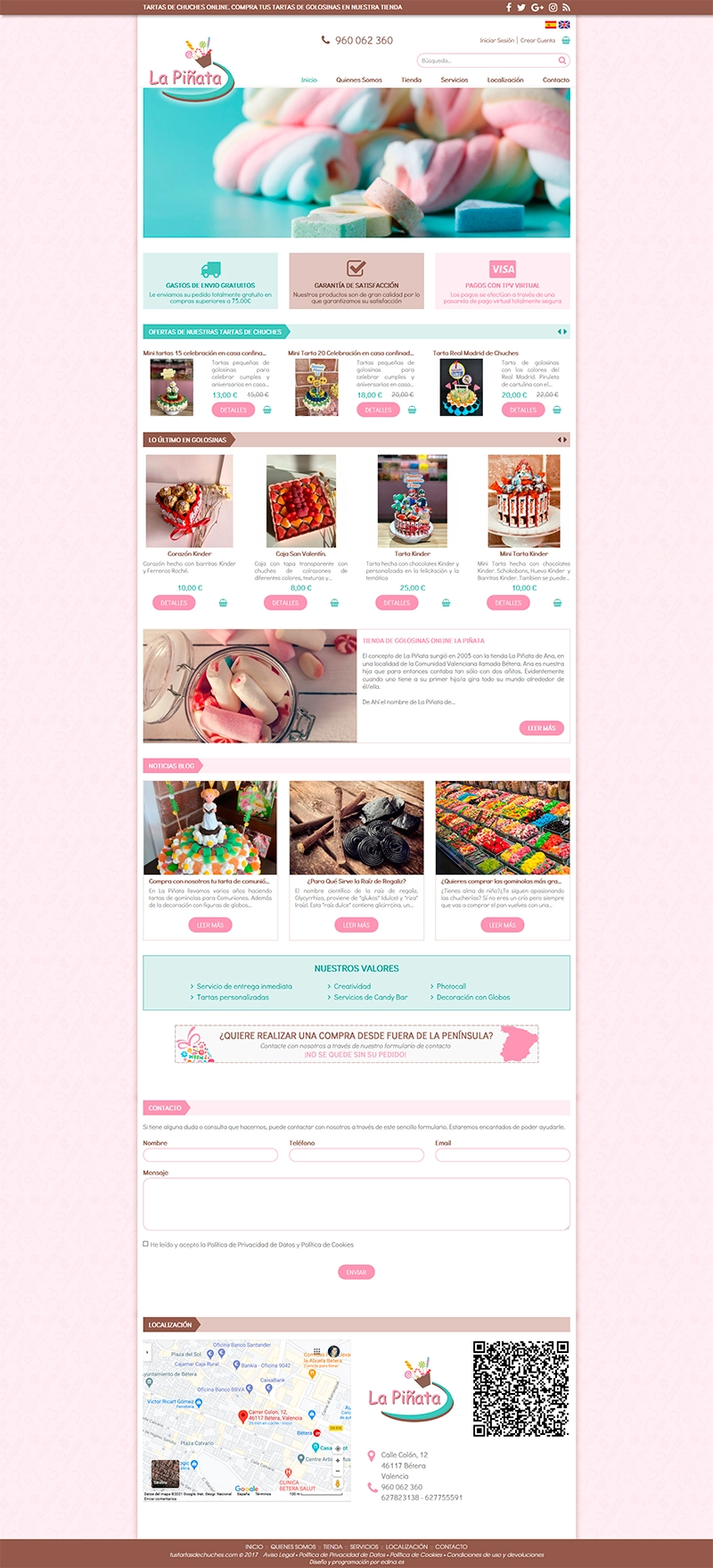 Desarrollo de un tienda online para La Piñata (Valencia) | Diseñado por ...